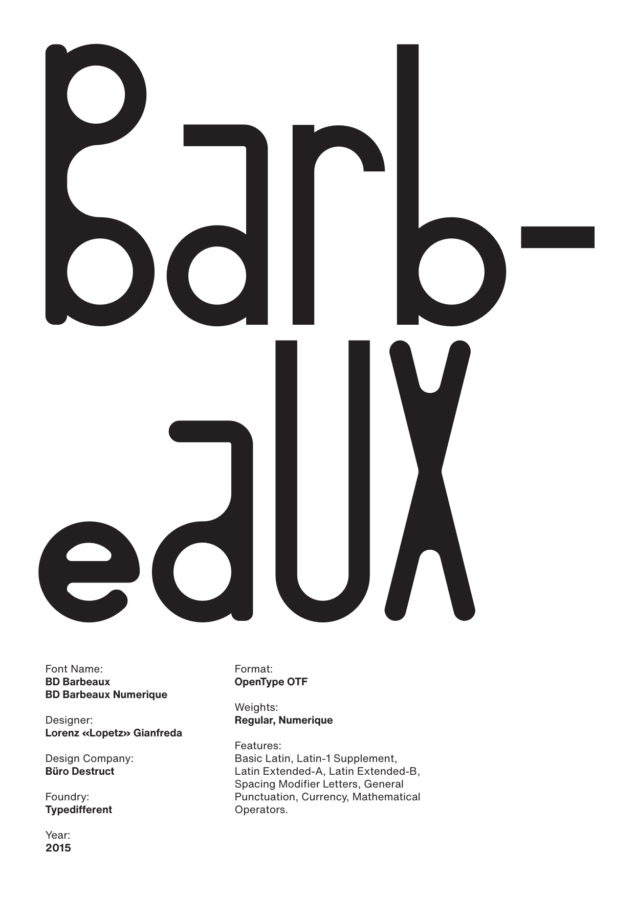 Typedifferent - BD Barbeaux